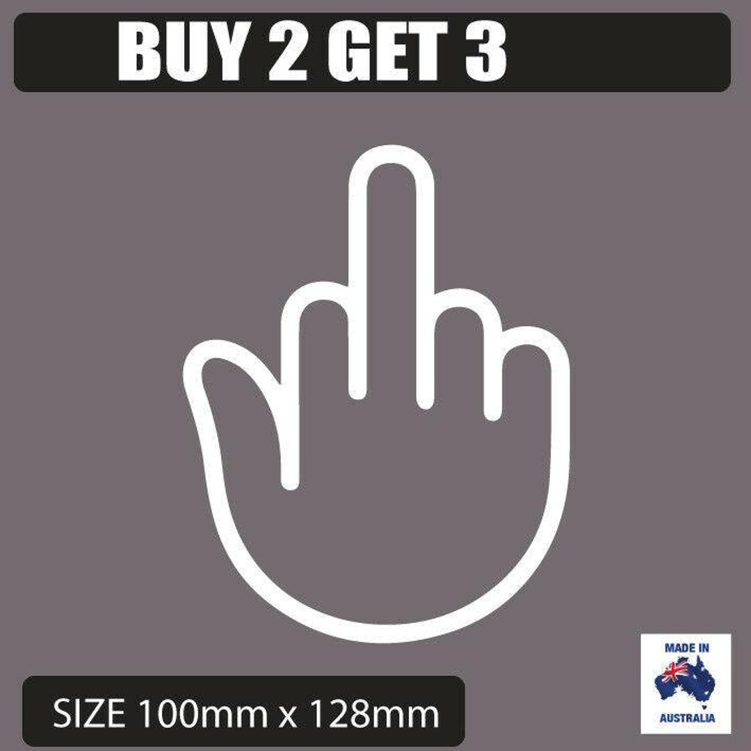 Shocker Sticker Rude Middle Finger F*ck You Sticker Decal - Etsy