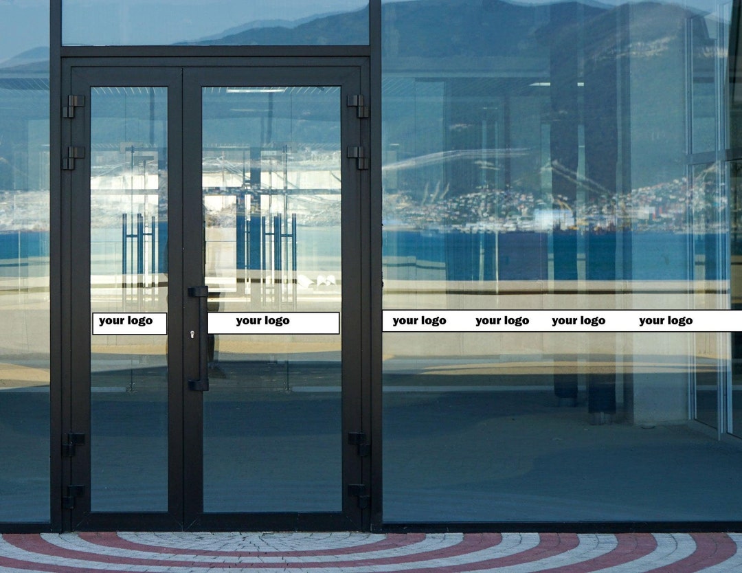 Window Safety Strip Custom Printed Company Logo Glass Door Window - Etsy