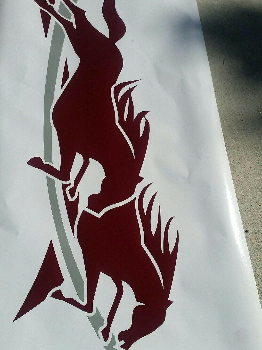 Premium Durable Vinyl Horse Float Pin Stripe Sticker Decals 1500mm X ...