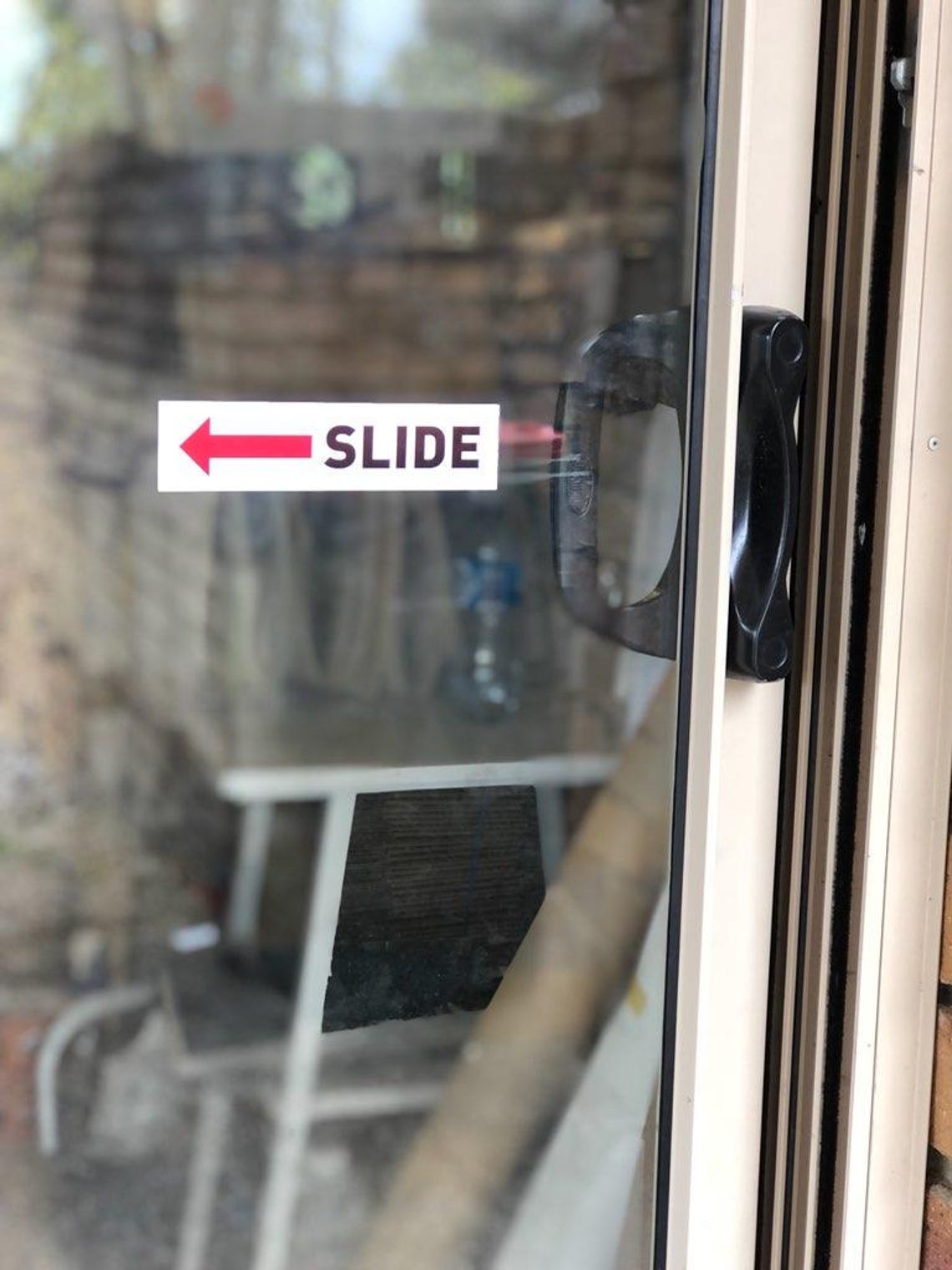 Slide Sticker for Glass Sliding Door Warning Sticker Decal Business ...