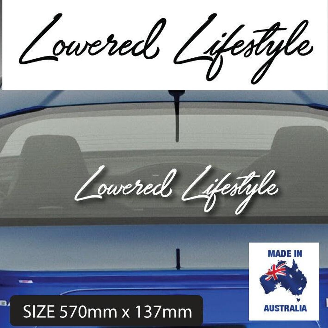 Lowered Lifestyle Window Sticker Decal - Etsy