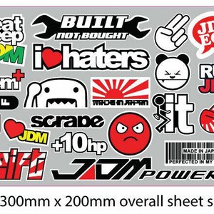 JDM Sticker Bomb DRIFT Turbo Stickers Japanese Racing CAR Pack Logo ...