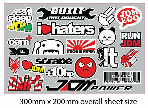 JDM Sticker Bomb DRIFT Turbo Stickers Japanese Racing CAR Pack Logo ...