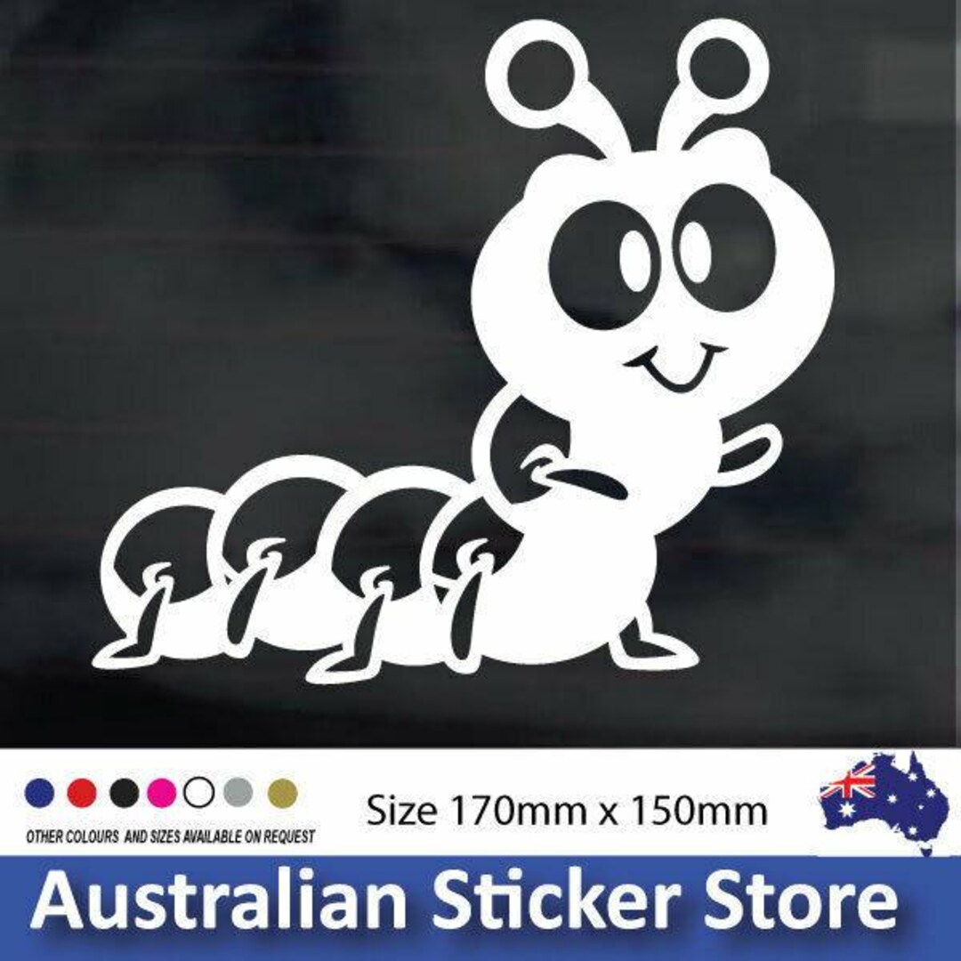 Cute Caterpillar Sticker Decal for Car , Laptop, Fridge, Window - Etsy