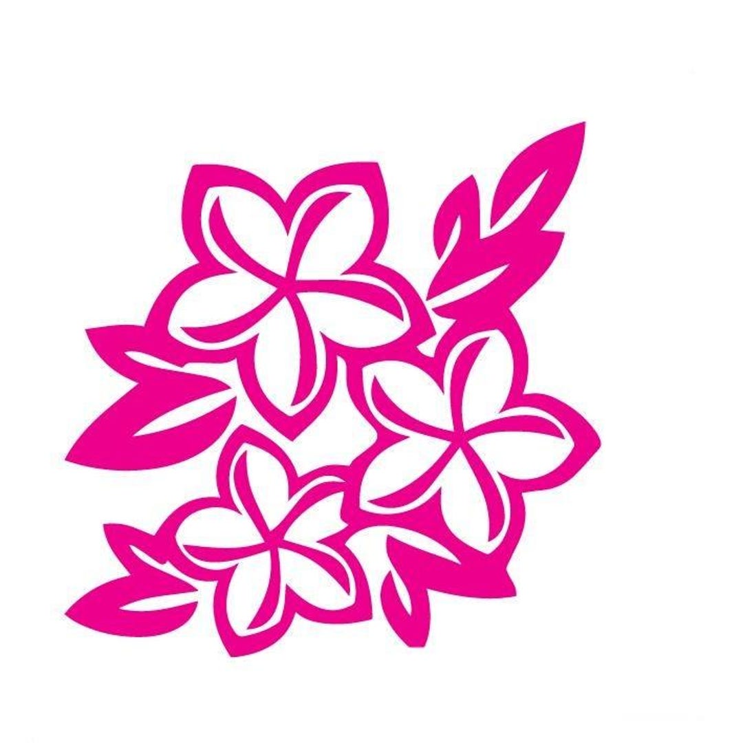 Frangipani Car Decal - Durable and Stylish Flower Sticker - Etsy
