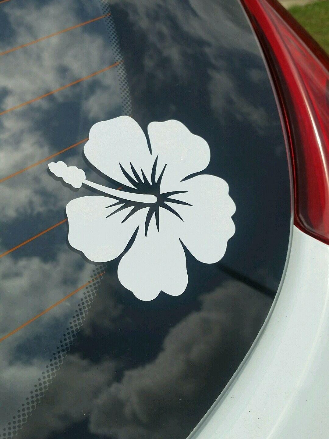 Frangipani Hibiscus Flower Surf Car Sticker Decal - Etsy