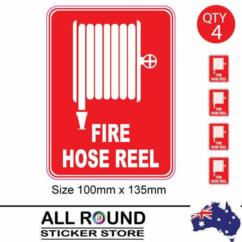 2 X Fire Hose Reel Sticker Sign Popular Ebay Decal - Etsy