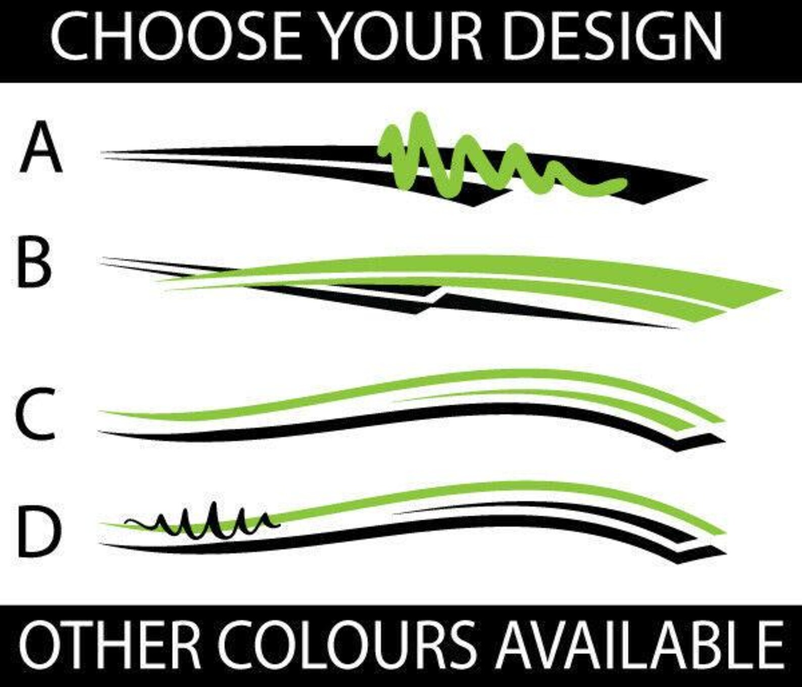 Vehicle-stripes,-rv-motorhome,-caravan--boat-stripe, in Black and Lime ...