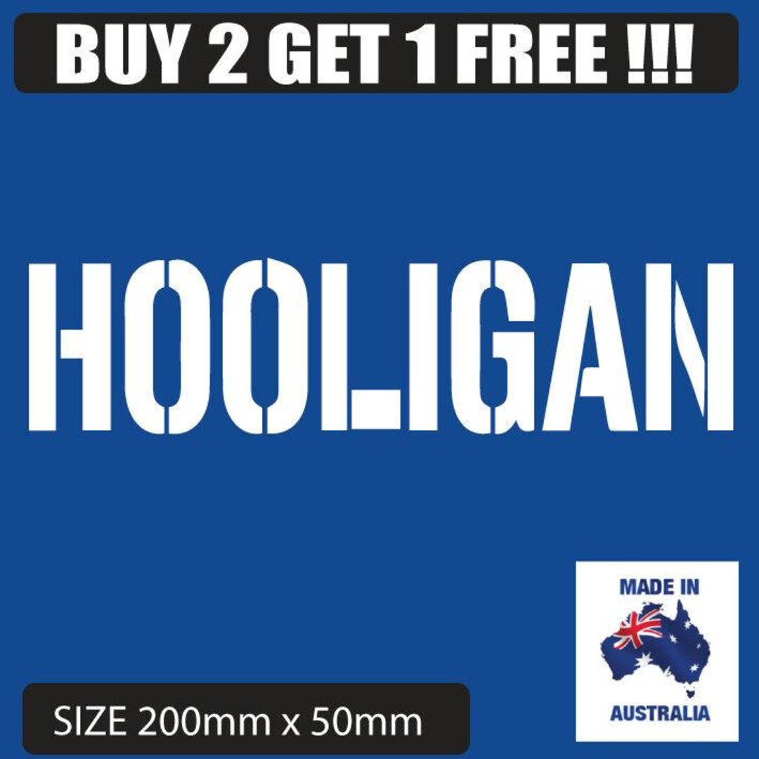 White Hooligan Car Sticker 4x4 Decal Vinyl JDM Race Drift Hoon - Etsy