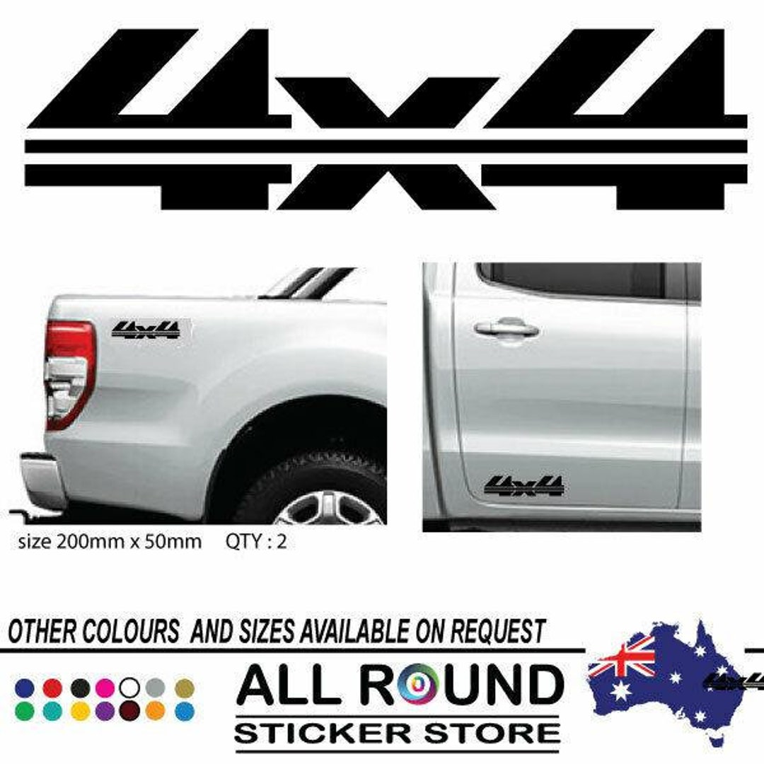 4x4 Car Sticker Qty 2 per Order - Etsy
