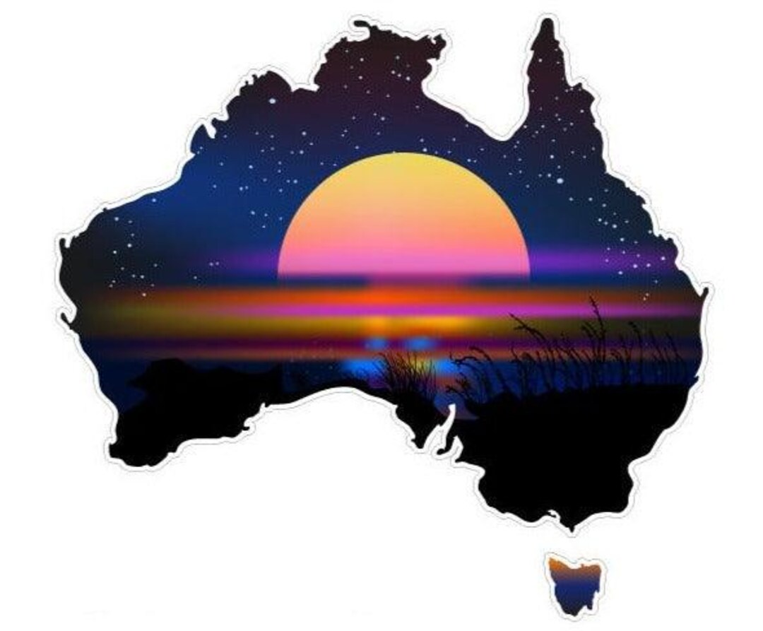 Colorful Australia Map Vehicle Sticker for Caravans & Motorhomes - Etsy