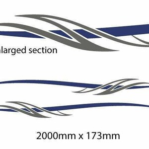 Stripes Decal for Vehicle Boat RV Campervan Caravan Motorhome 2M X ...