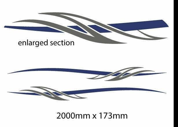 Stripes Decal for Vehicle Boat RV Campervan Caravan Motorhome 2M X ...