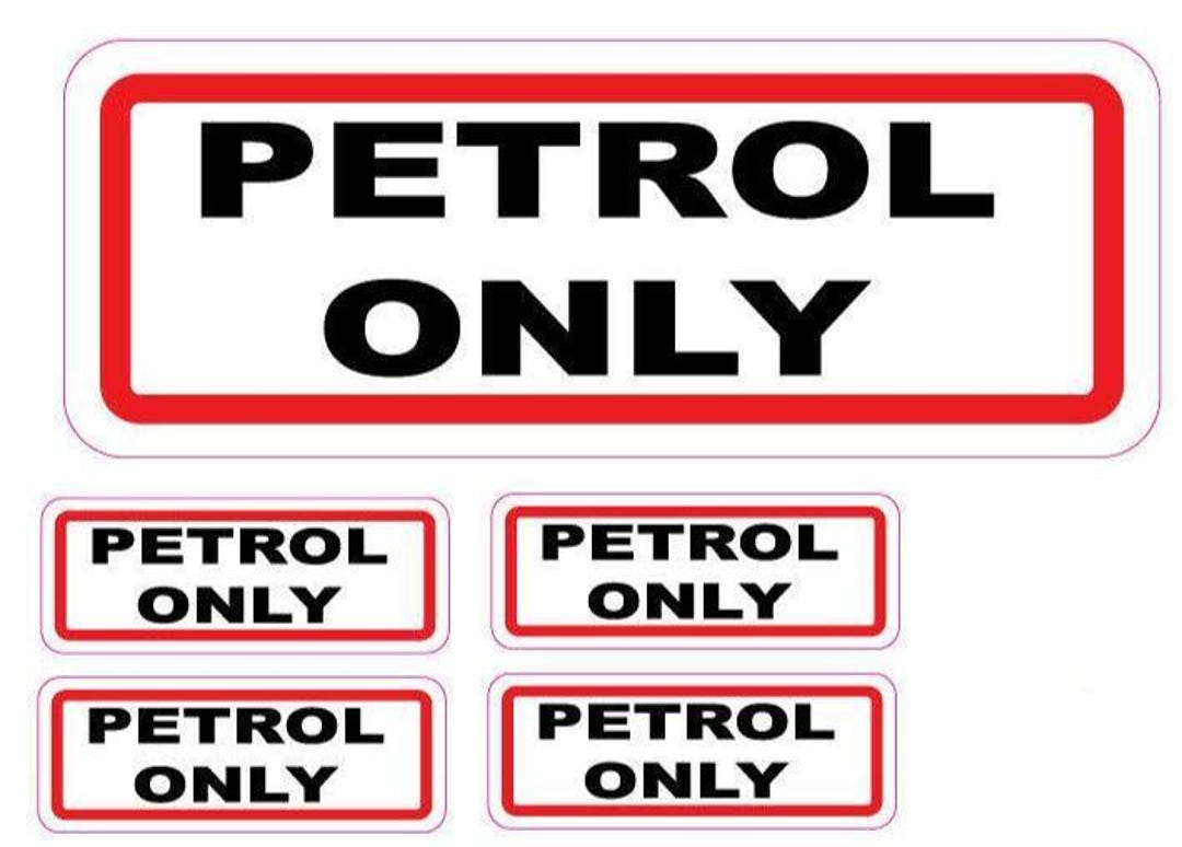 The 4 X Small Petrol Only Stickers Popular Fuel Stickers Unleaded - Etsy