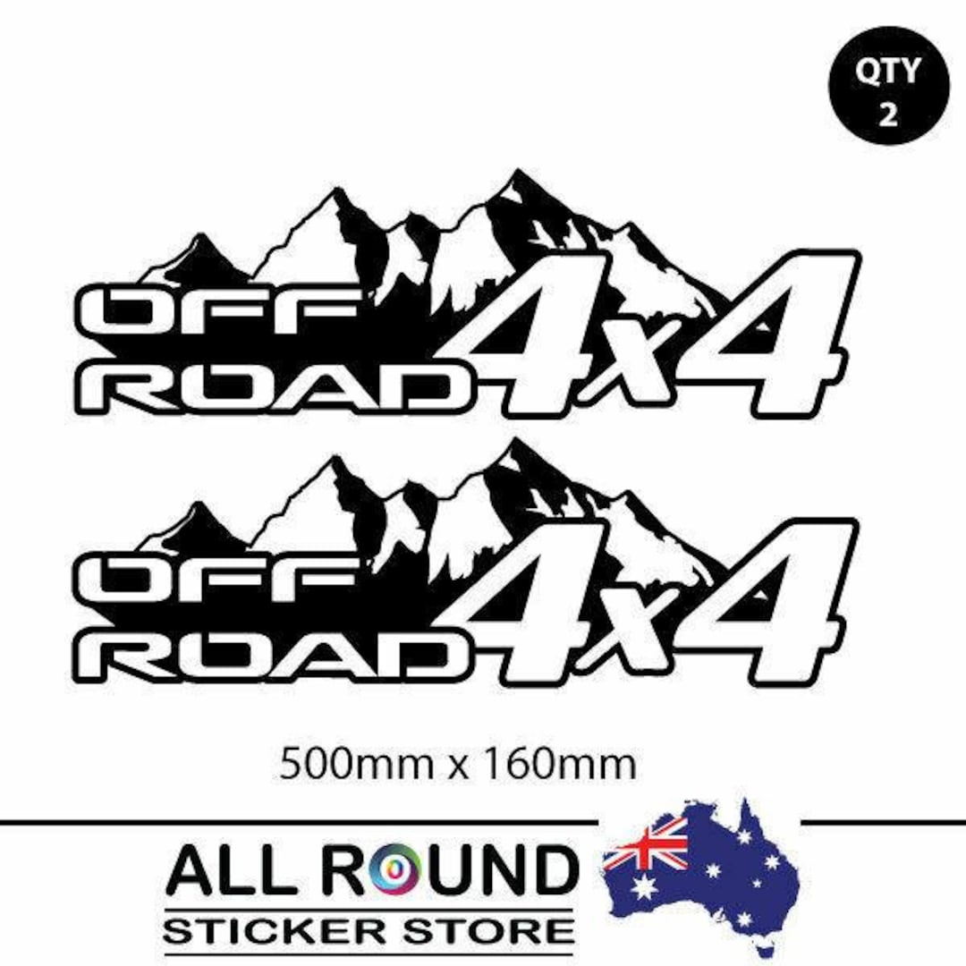 2 X 4x4 OFF ROAD 4WD Sticker Decal LARGE - Etsy