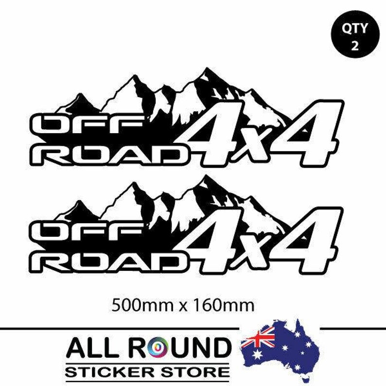2 X 4x4 OFF ROAD 4WD Sticker Decal LARGE - Etsy
