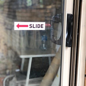 Slide Sticker for Glass Sliding Door Warning Sticker Decal Business ...