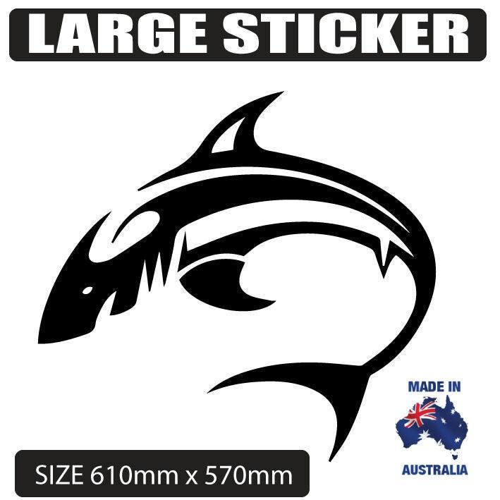 Large Shark Decal, Boat Fishing Vinyl Sticker - Etsy
