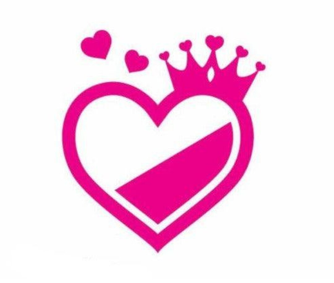 Girl Princess Love Heart Decal Sticker - Etsy