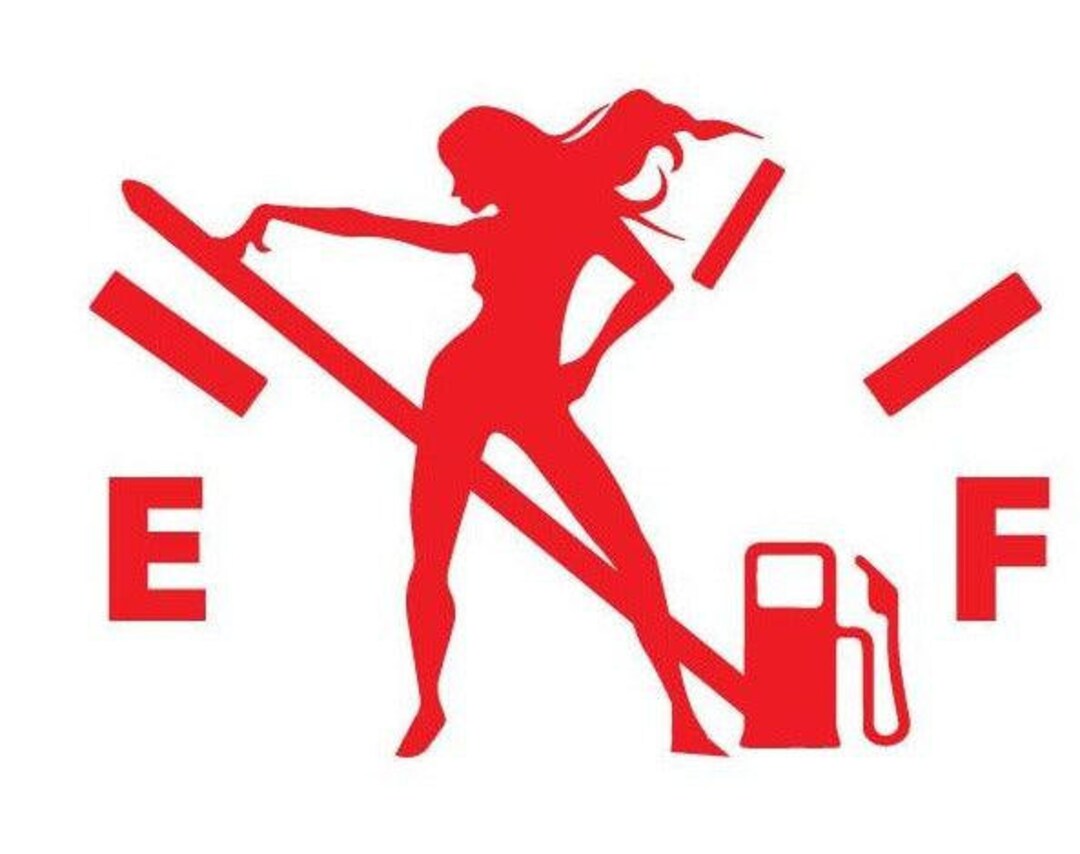 Empty Fuel Tank Sexy Girl Decal Sticker - Etsy