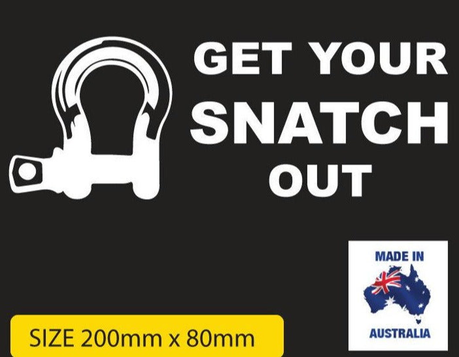 Funny 4x4 Car Sticker SNATCH OUT for Offroad 4wd Turbo Diesel Ute ...