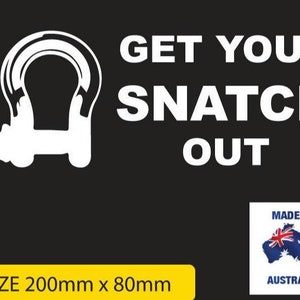 Funny 4x4 Car Sticker SNATCH OUT for Offroad 4wd Turbo Diesel Ute ...