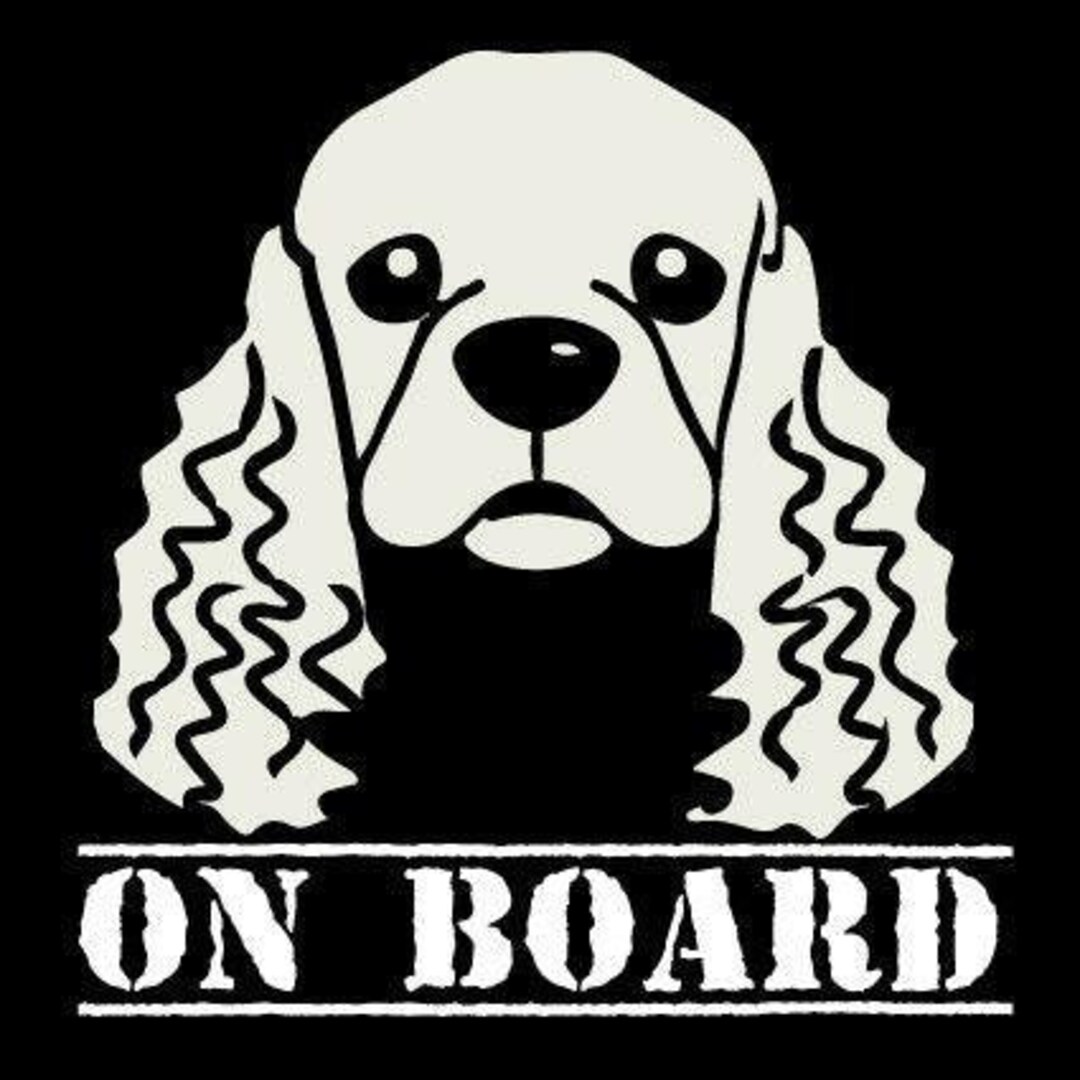 Cocker Spaniel Dog on Board Car Sticker Decal - Etsy