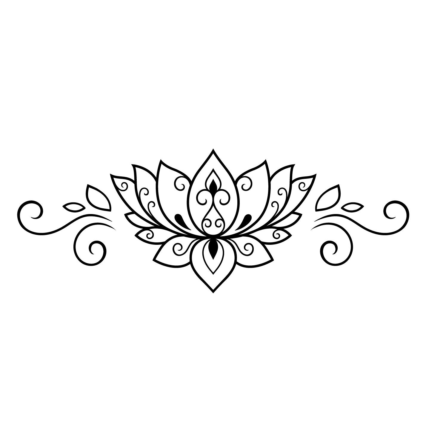 Lotus-flower-sticker-decal, Vehicle , or Glass Window or Doors - Etsy