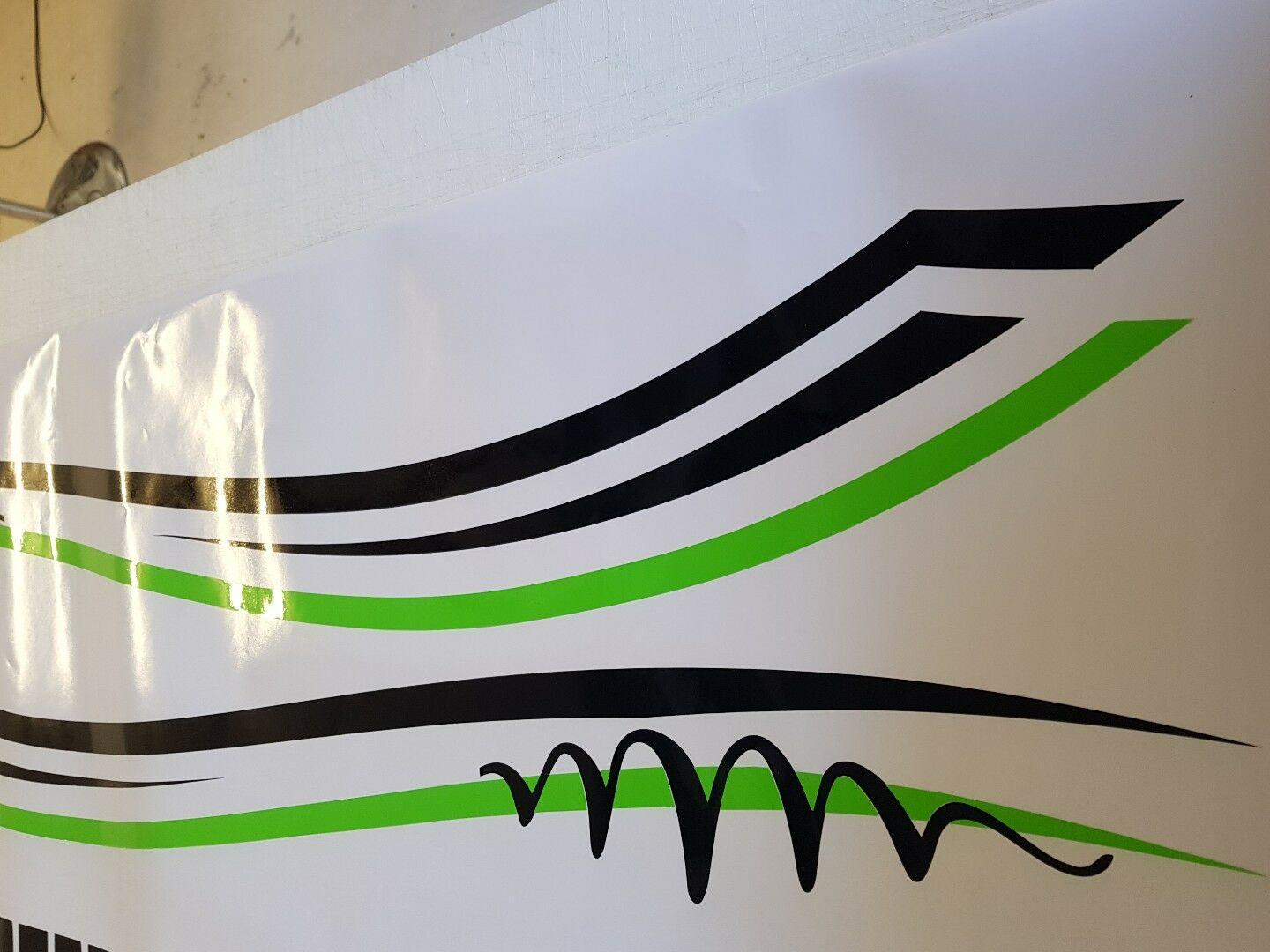 Vehicle-stripes,rv-motorhome,caravanboat-stripe, in Black and Lime ...