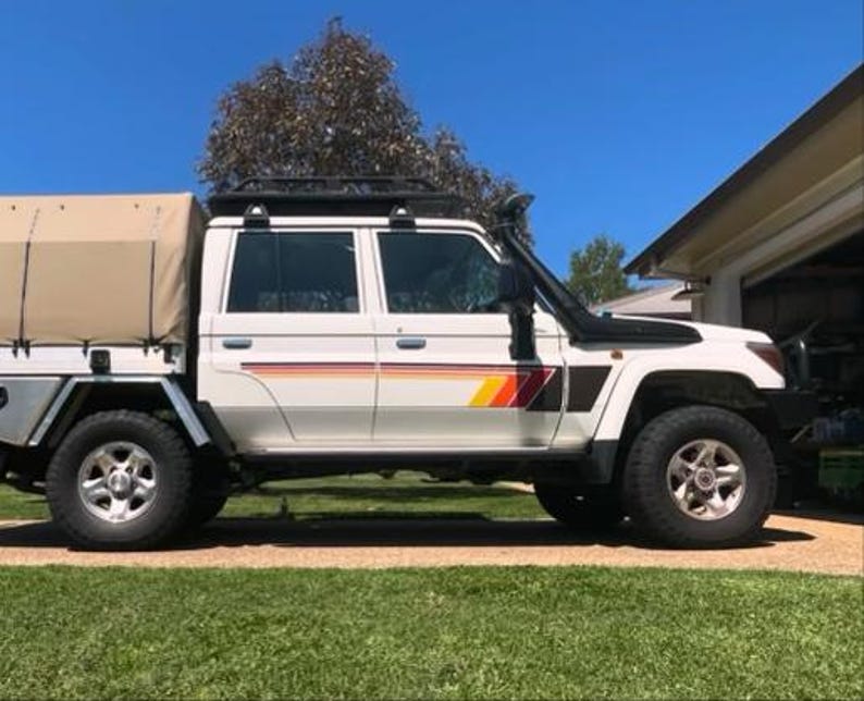 Vehicle Side Stripes Retro Colours Suitable for Landcruiser Jeep Van ...