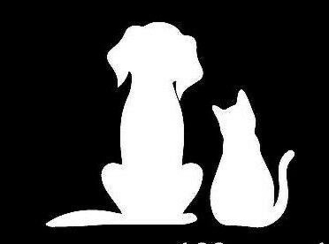 Cute Cat and Dog Sticker Decal for Car , Window 300mm High Sticker - Etsy