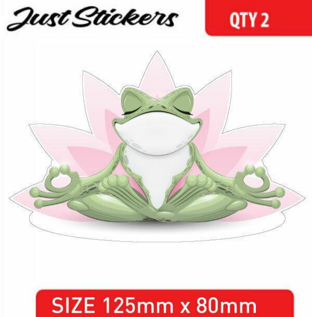 YOGA FROG , Bumper Sticker , Skate , Sticker , Bike, Window, Laptop ...