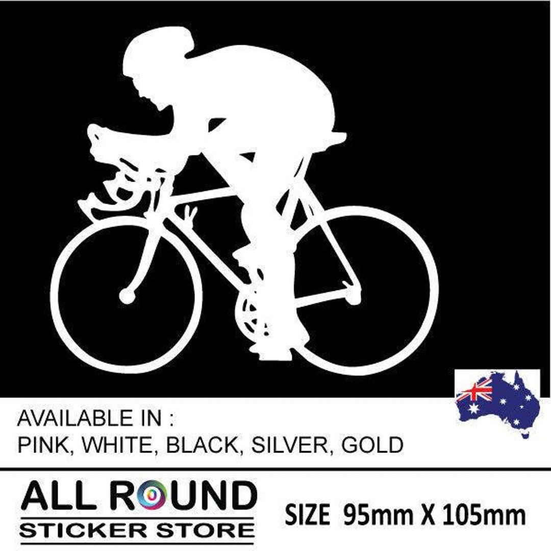 CYCLIST Car Sticker Decal Sport Bumper Sticker - Etsy