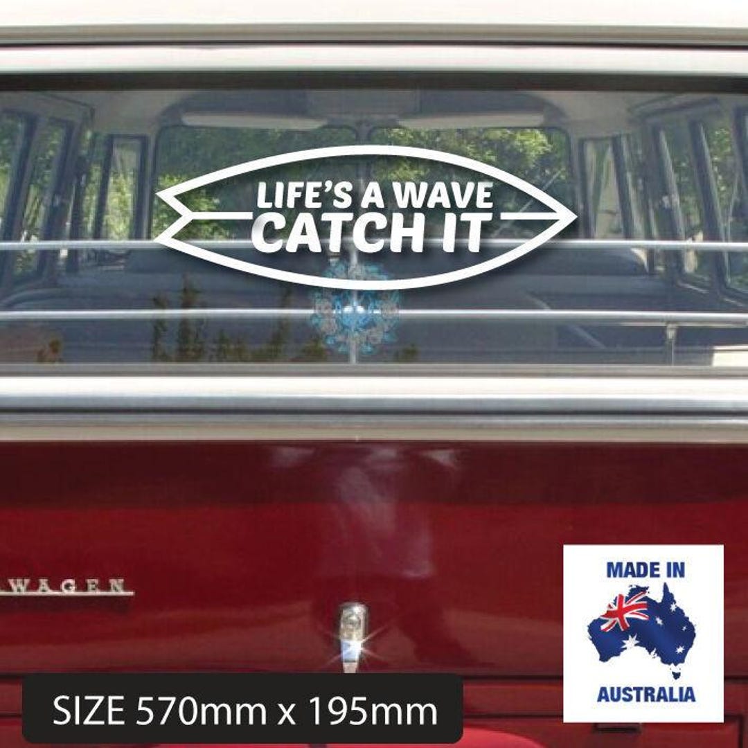 Lifes a Wave Surf Car Sticker Decal Size 570mm X 195mm - Etsy