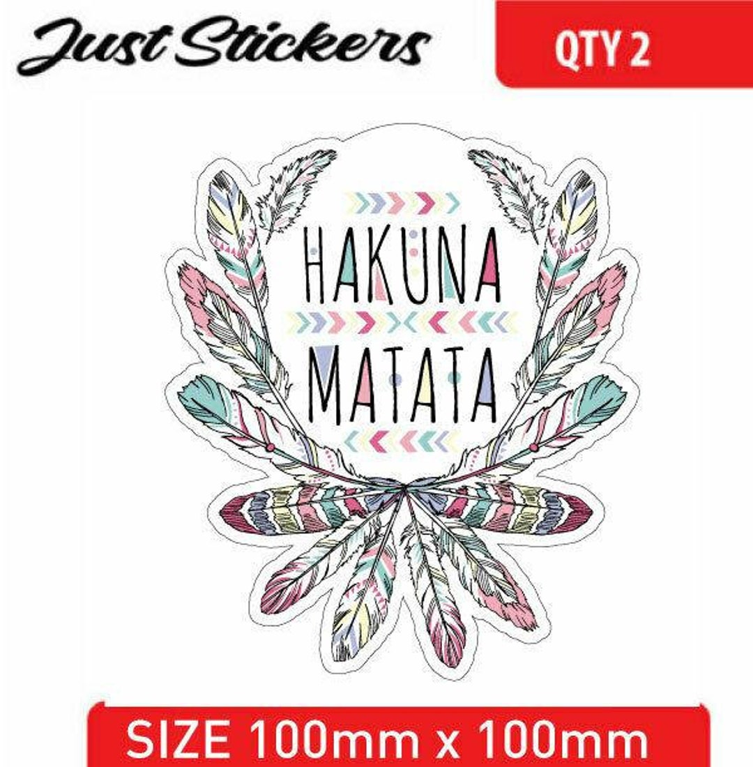 Hakuna Matata Sticker, Bumper Sticker, Cute Girly Laptop , Skate Decal ...