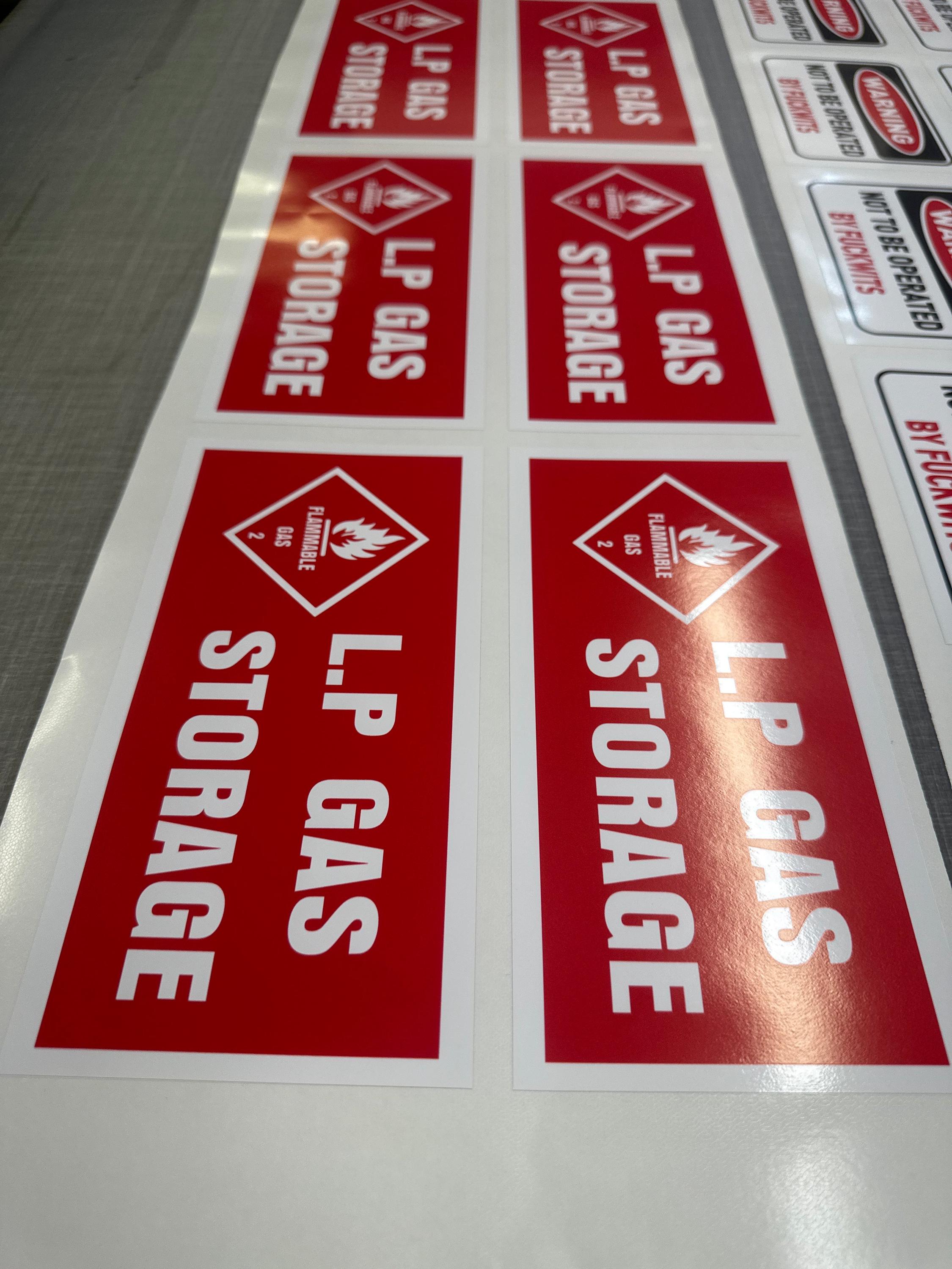 Lp Gas Sticker Decal Warning Sticker 130mm X 53mm - Etsy