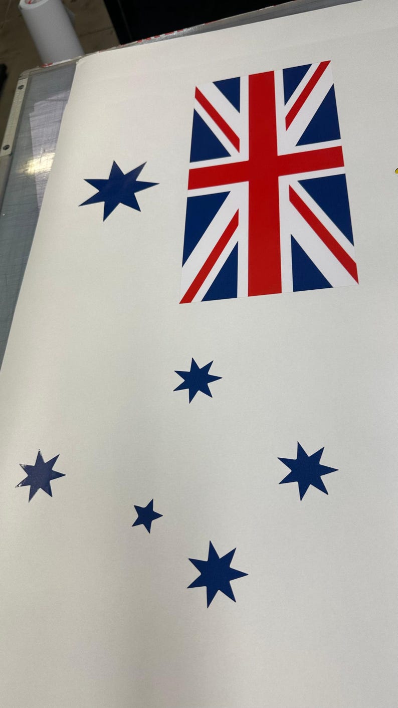 Australian Flag Southern Cross Sticker Decals for Side of Ute , Car ...
