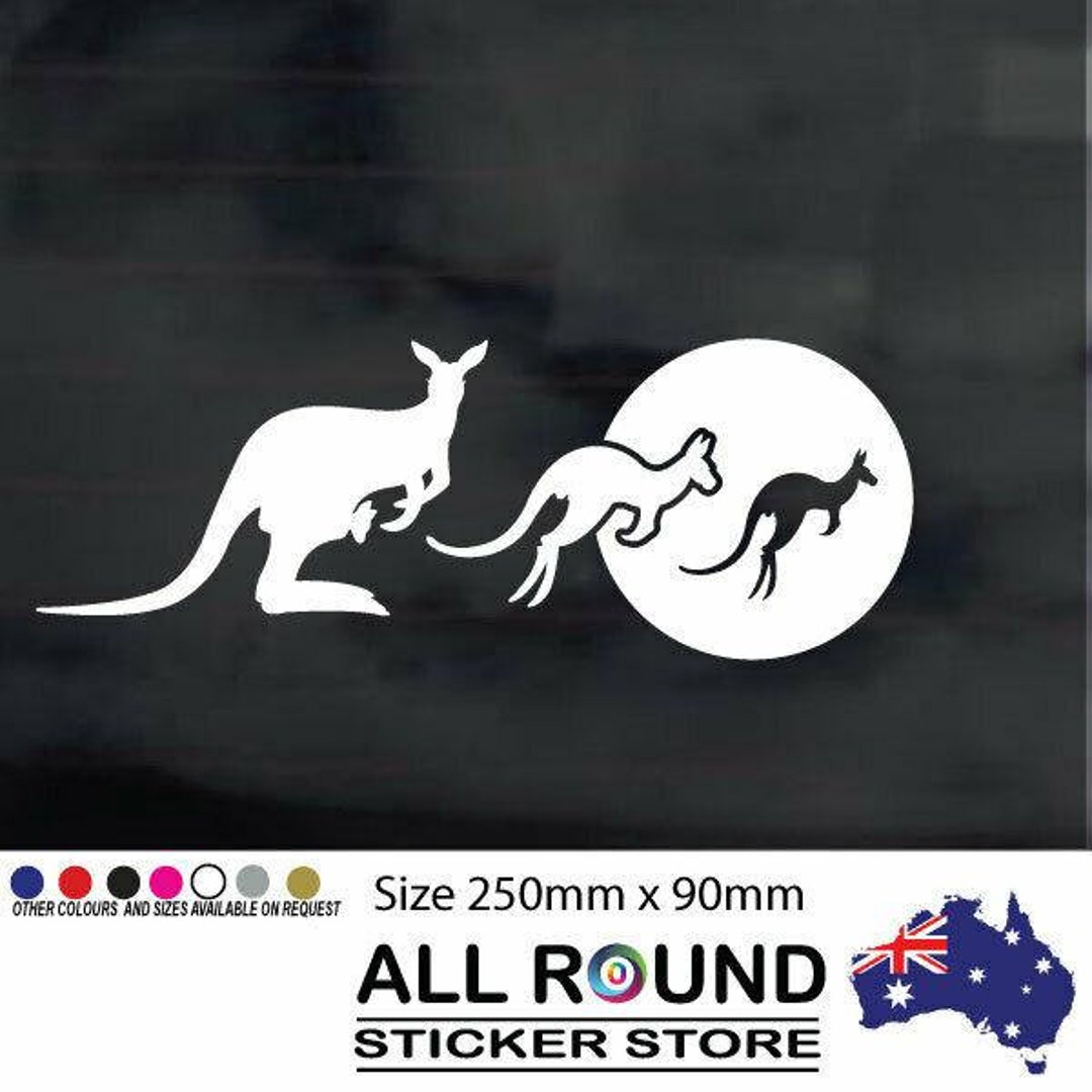 Kangaroos Sticker Decal for Car , Fridge, Laptop, Toolbox, Window ...