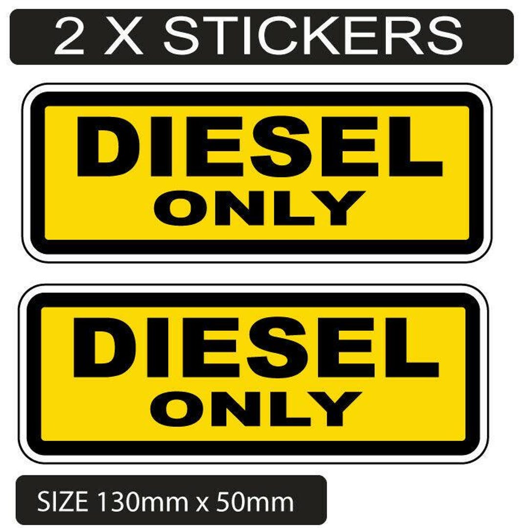 Diesel Only Stickers Vehicle Fuel Cap Decals - Etsy