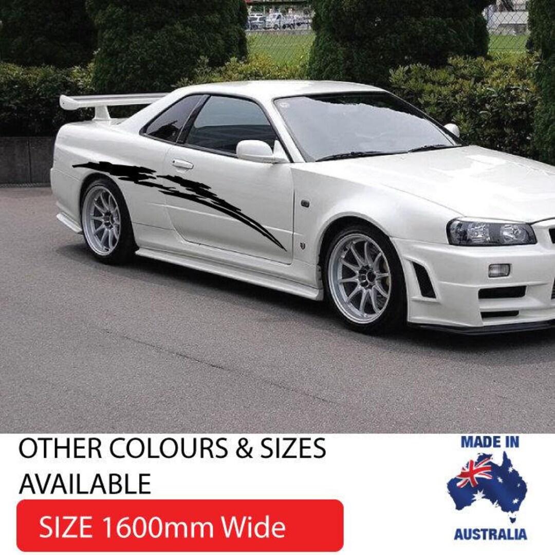 Vehicle Stripes Side Decals Stickers Set 2 for Car Ute Camper ...