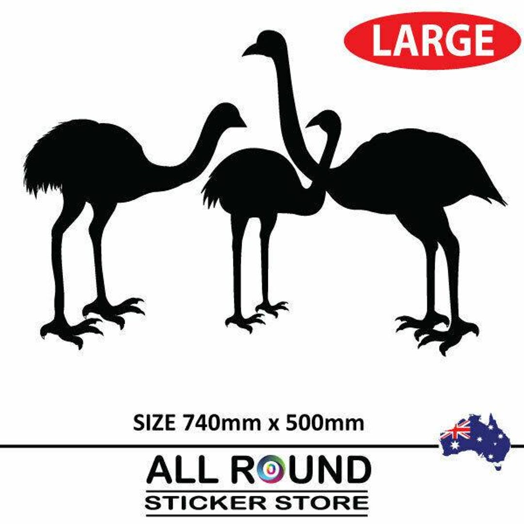 Australian Sticker Decal Emu Rv Motorhome, 4X4, Trailer , Caravan ...