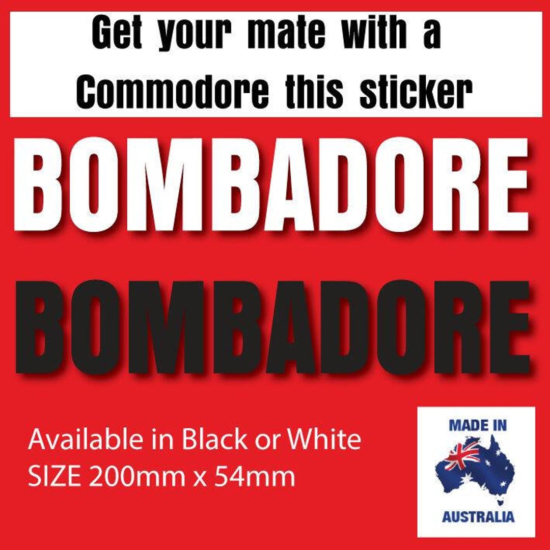 Bombadore Commodore Sticker for Old Fast Car 200mm Wide - Etsy