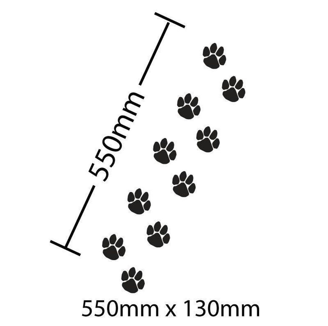 The 10 X Vinyl Paw Prints Sticker Decal Car, Truck, Bike - Etsy