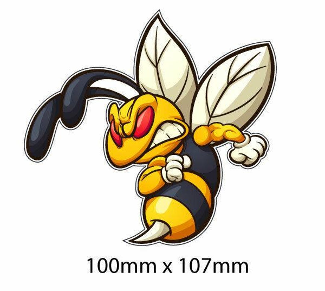 Angry Bee Sticker Funny Cute Bee, Laptop Sticker , Car Window - Etsy