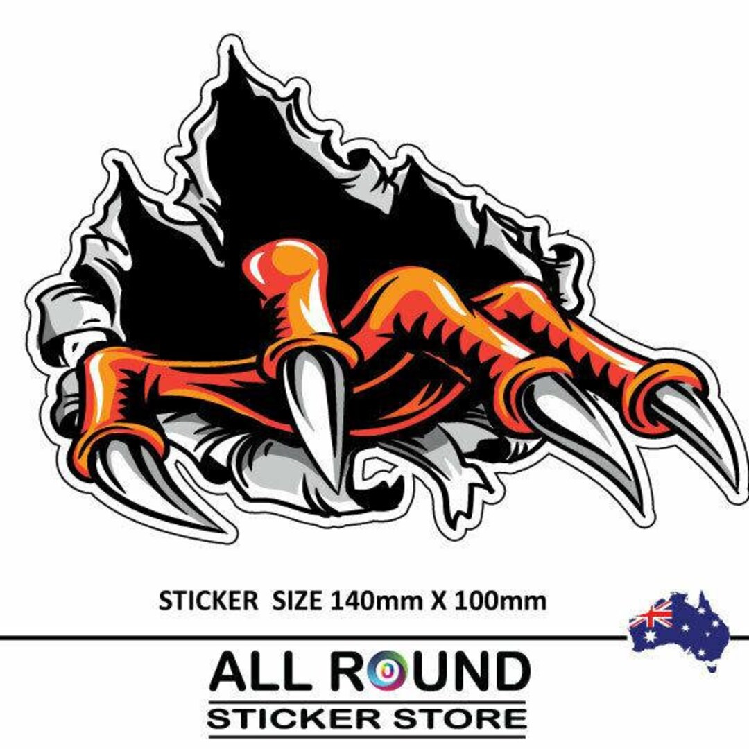 Monster Claw Tearing Car Sticker Decal 4X4, Ute , Car Sticker Bumper ...