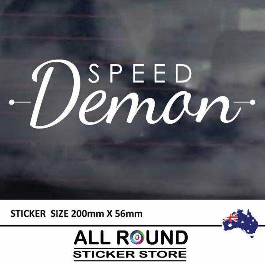 SPEED DEMON Sticker Decal Car , Laptop, Bike, Skateboard , Window Decal ...