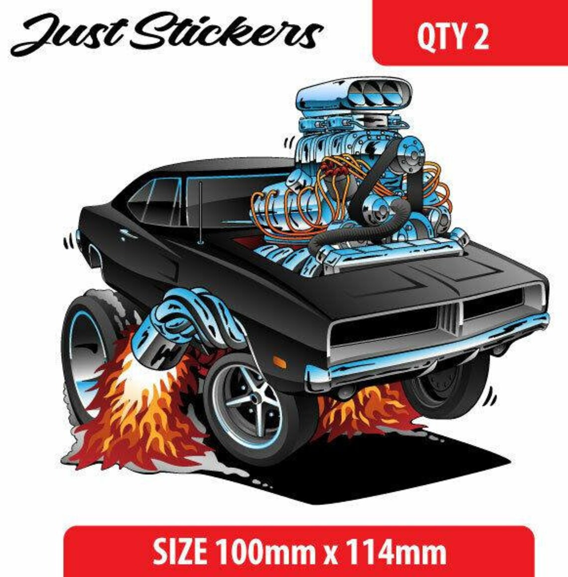 Hot Rod Monster Car Sticker Popular Laptop, Skateboard, Car Sticker ...
