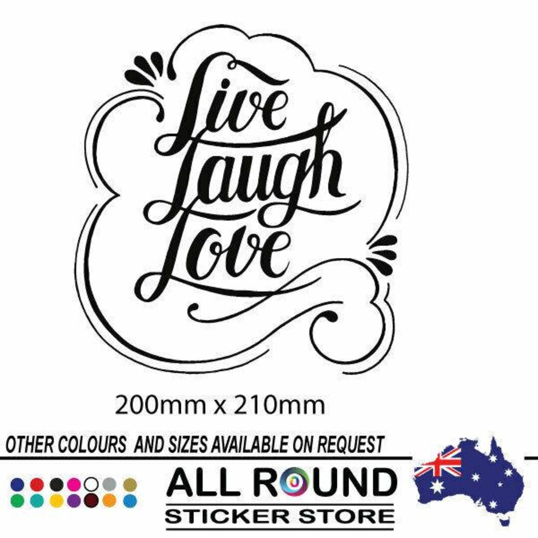 Live Laugh Love Girly Car Sticker Popular Ebay Decal - Etsy