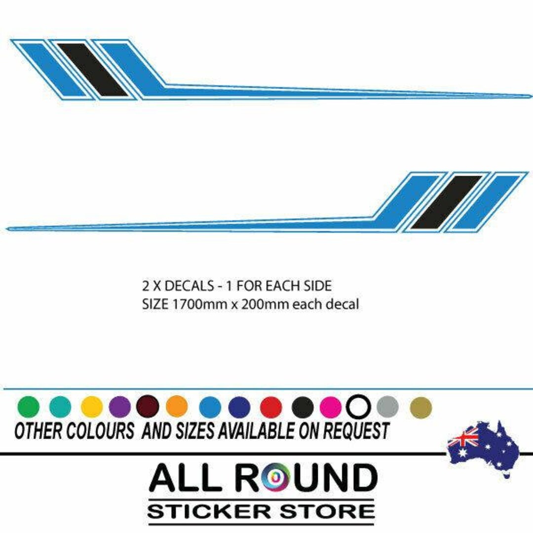 1.7m Universal Pin Stripe Decals for Vehicle, Boat , Horse Float RV ...