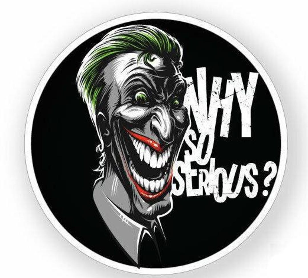 Funny Joker Car Sticker Decal for Window, Peeking Joker Vinyl Sticker ...